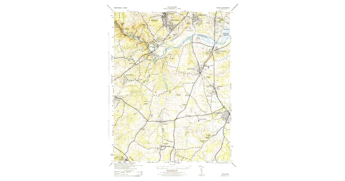 1940s Maps of Elkridge, MD | Pastmaps