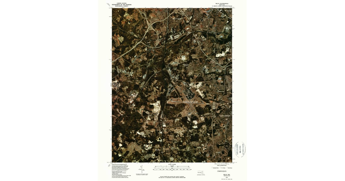 1981 Map of Relay, Anne Arundel County, MD — High-Res | Pastmaps