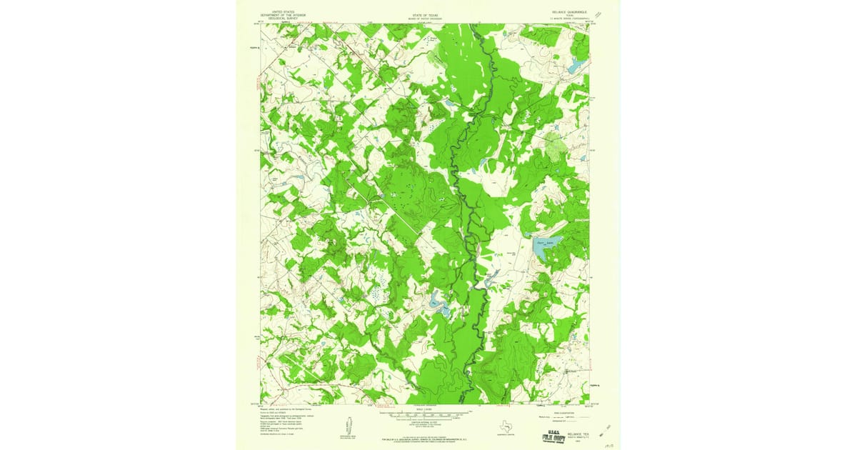 1959 Map of Reliance, Brazos County, TX — High-Res | Pastmaps