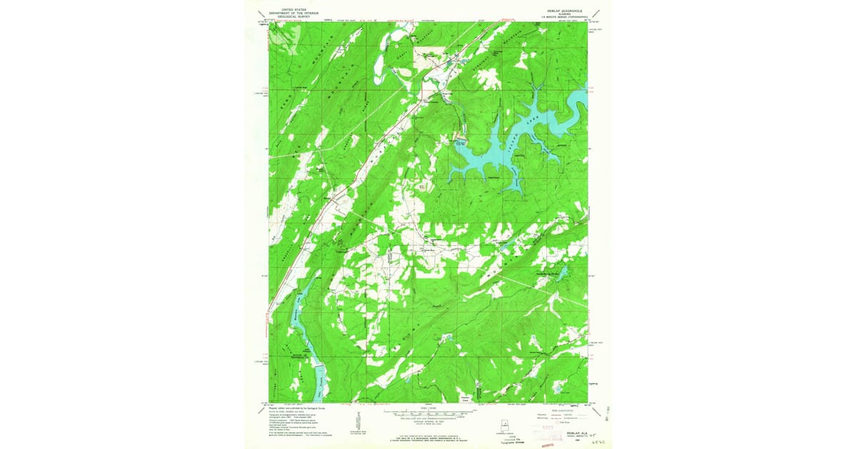 1960 Map of Remlap, AL — High-Res | Pastmaps