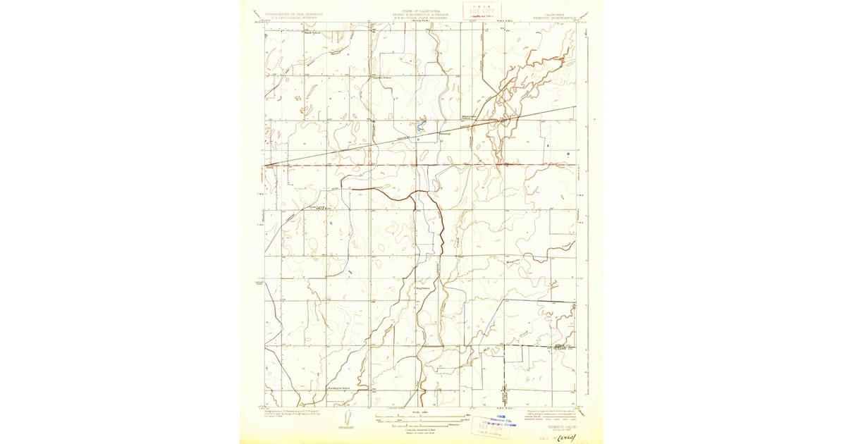 1927 Map of Remnoy, Kings County, CA — High-Res | Pastmaps