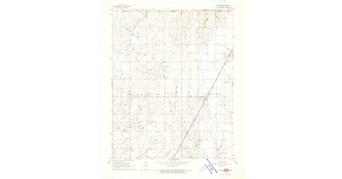 1968 Map of Renfrow, OK — High-Res | Pastmaps