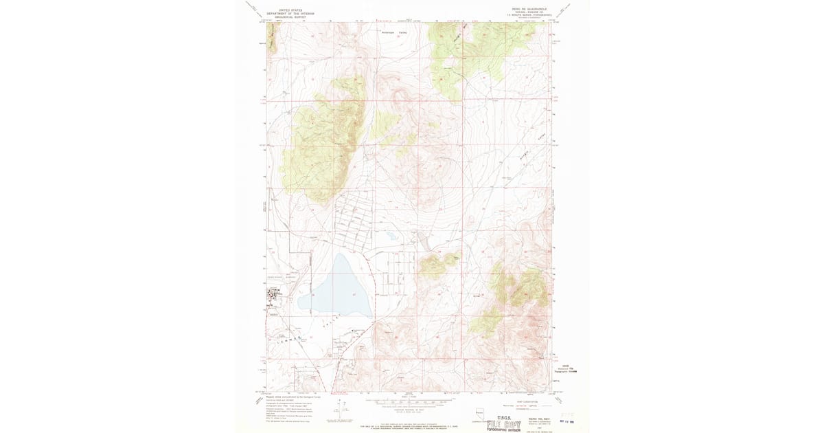 1967 Map of Reno NE, Washoe County, NV — High-Res | Pastmaps