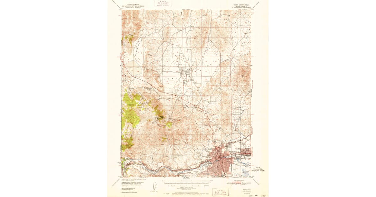 1951 Map of Reno, NV — High-Res | Pastmaps