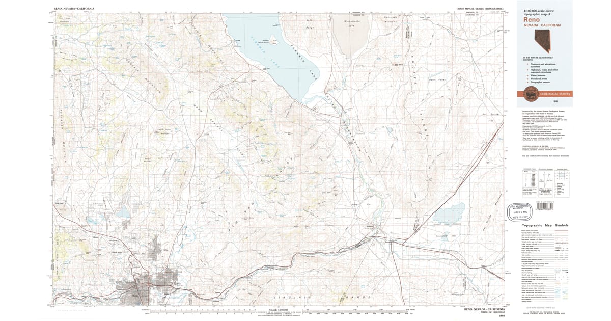 1980s Maps of Lyon County, NV | Pastmaps