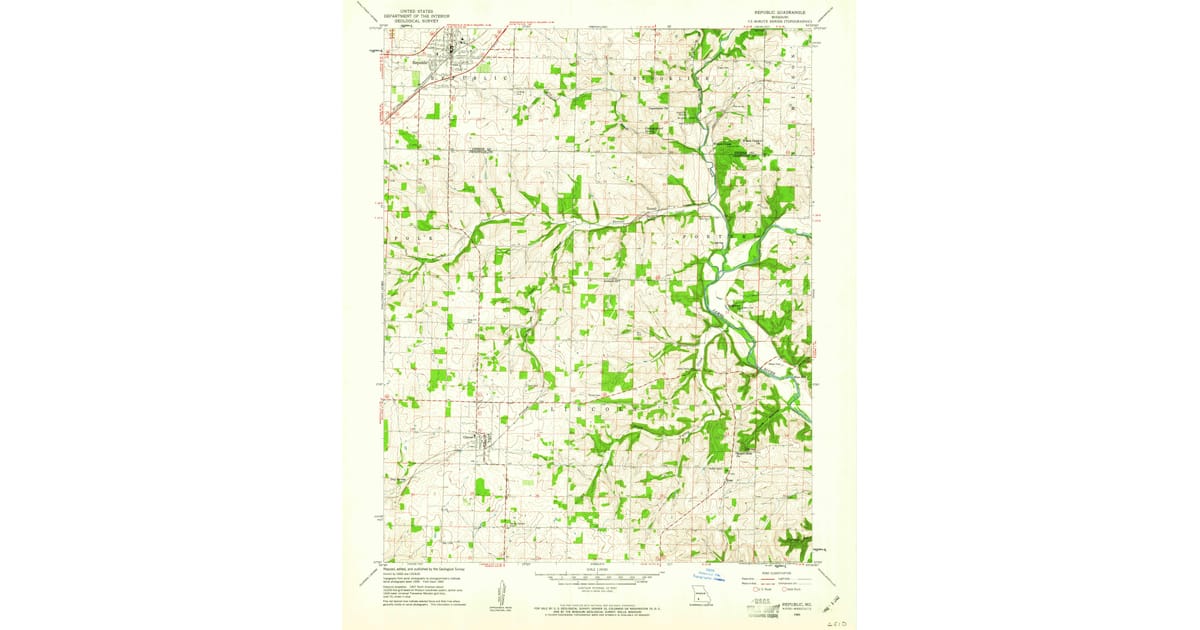 1960 Map of Republic, MO — High-Res | Pastmaps
