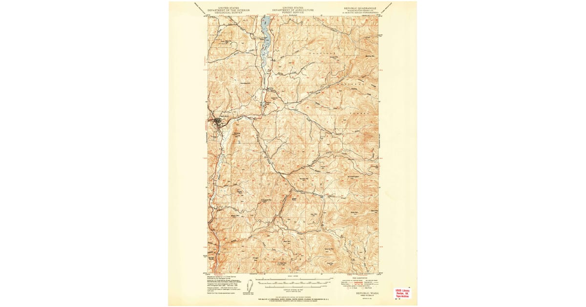 1950s Maps of Republic, WA | Pastmaps