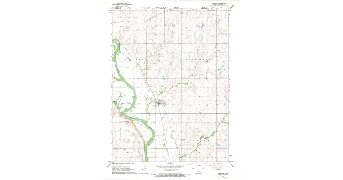 1969 Map of Republic, KS — High-Res | Pastmaps