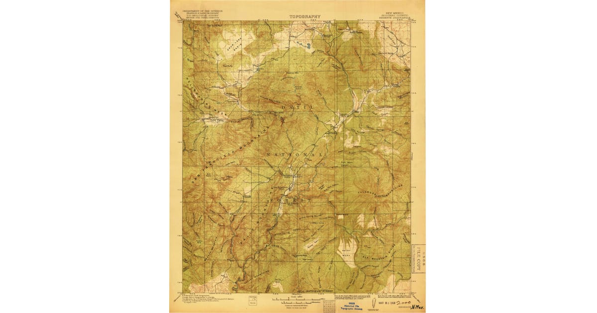 1918 Map of Reserve, NM — High-Res | Pastmaps