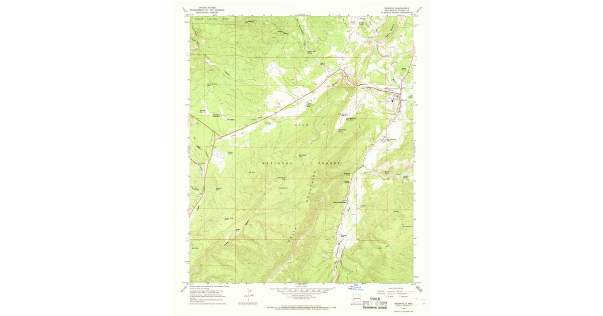 1965 Map of Reserve, NM — High-Res | Pastmaps