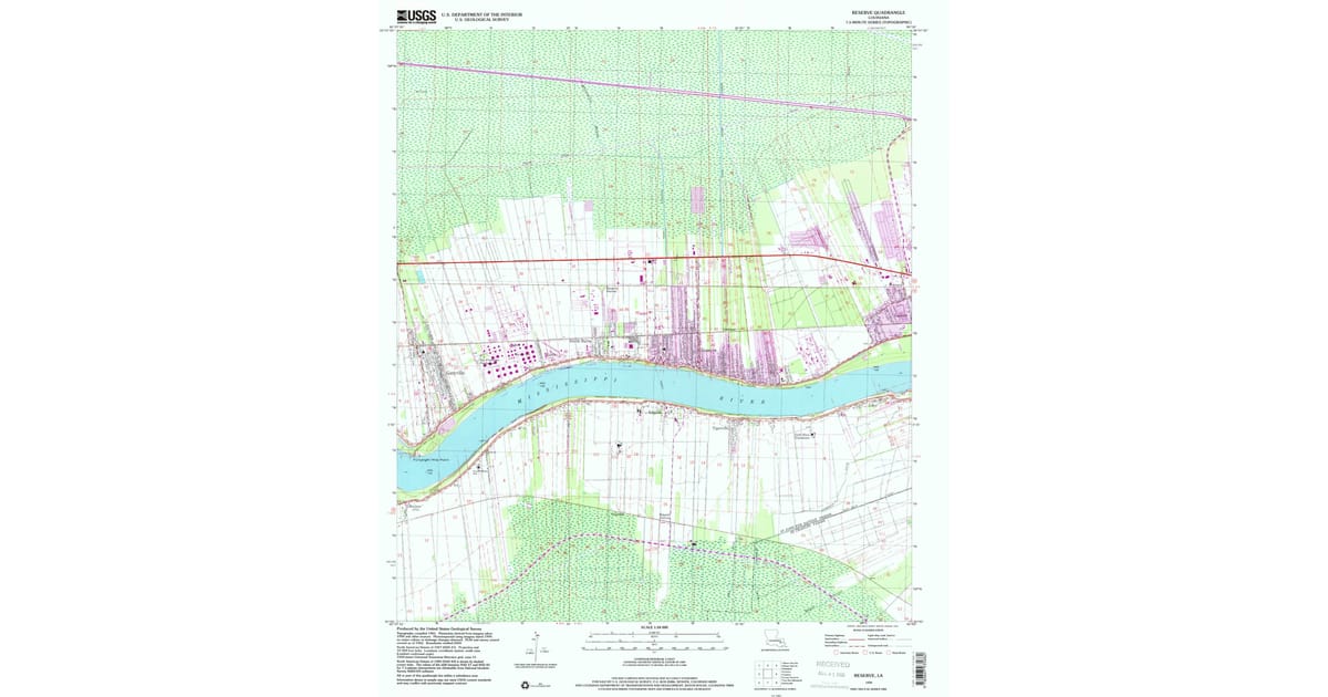 1999 Map of Reserve, LA — High-Res | Pastmaps