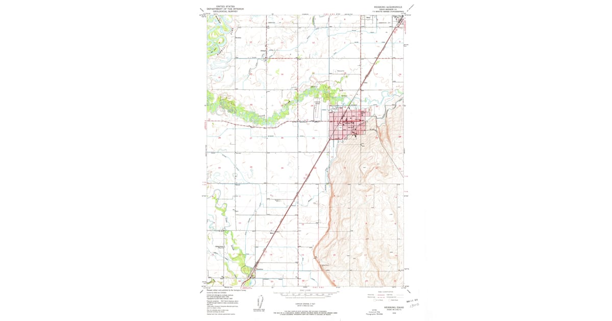 Old Maps of North Rexburg, ID for Hiking & Exploration | Pastmaps