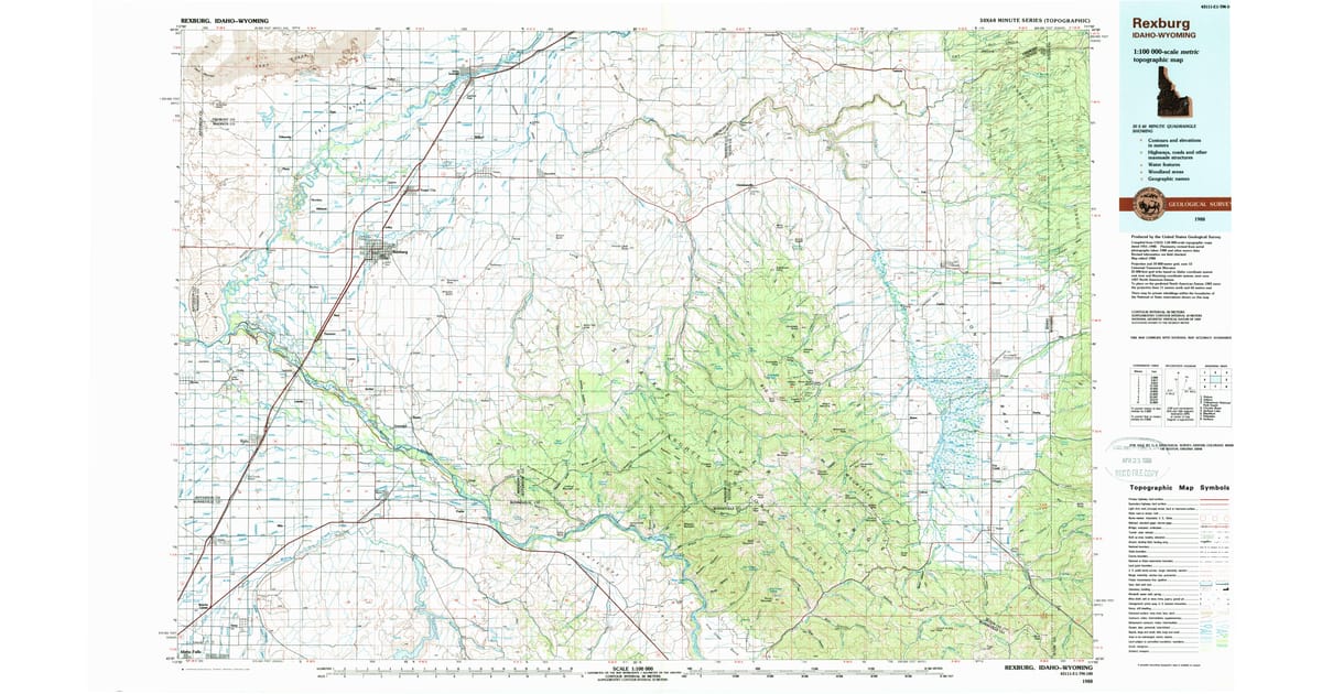 1980s Maps of Driggs, ID | Pastmaps
