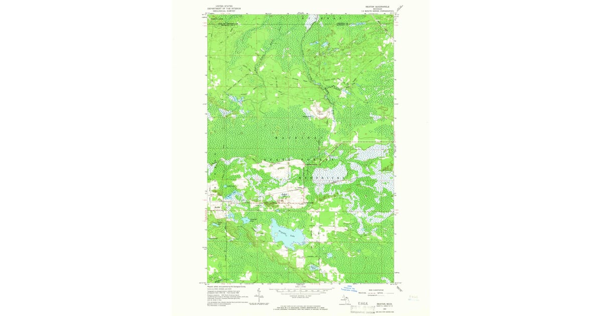 1964 Map of Rexton, Mackinac County, MI — High-Res | Pastmaps