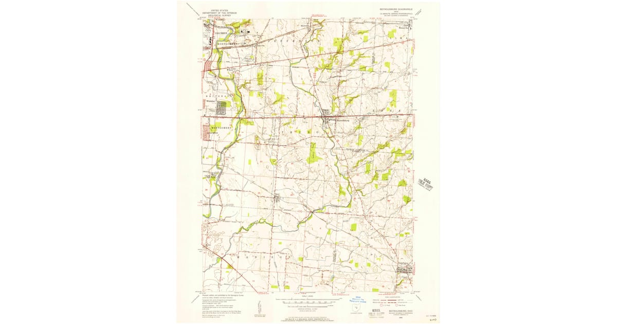 1955 Map of Reynoldsburg, OH — High-Res | Pastmaps