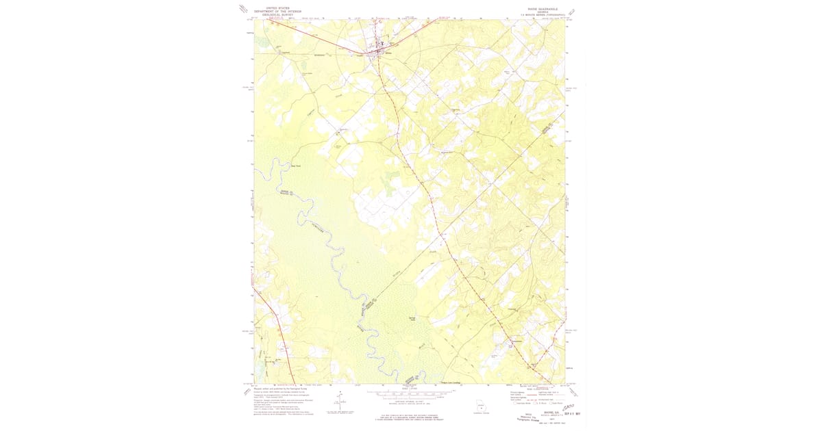 1977 Map of Rhine, GA — High-Res | Pastmaps