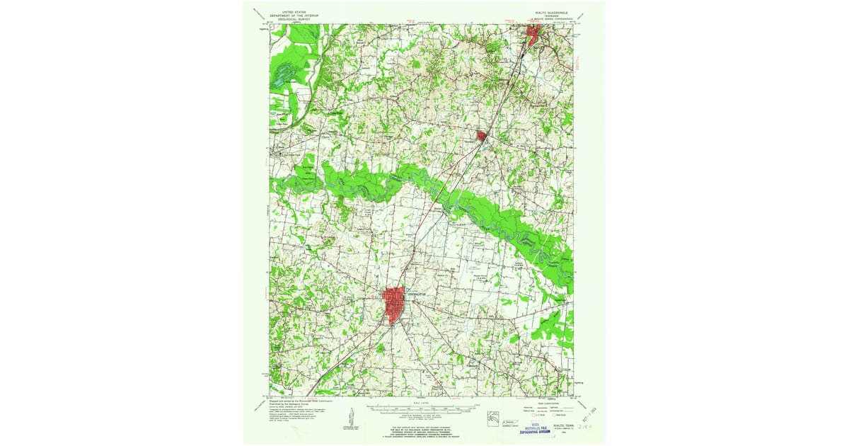 1960s Maps of Covington, TN | Pastmaps