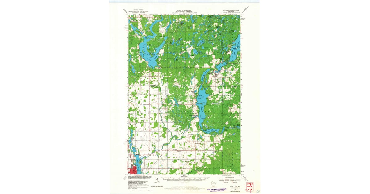 1960s Maps of Rusk County, WI | Pastmaps