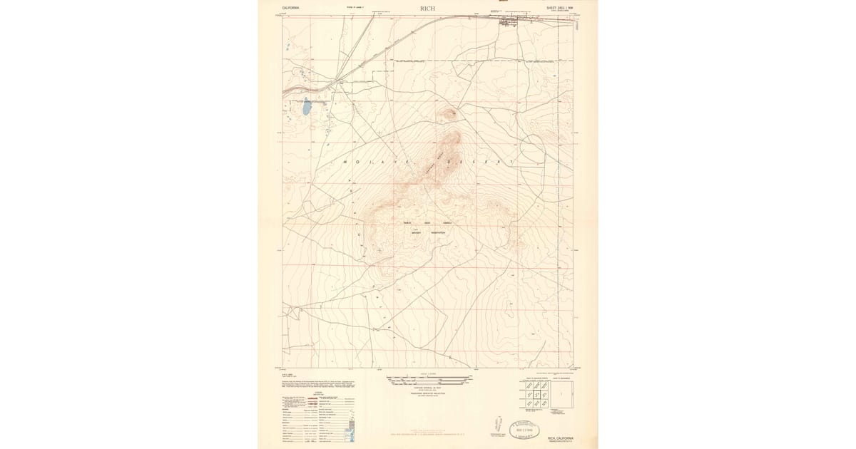1947 Map of Rich, Kern County, CA — High-Res | Pastmaps