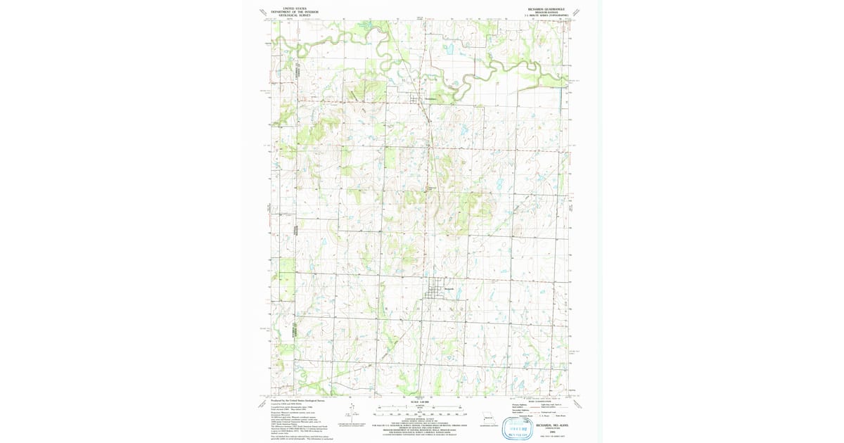 1991 Map of Richards, MO — High-Res | Pastmaps