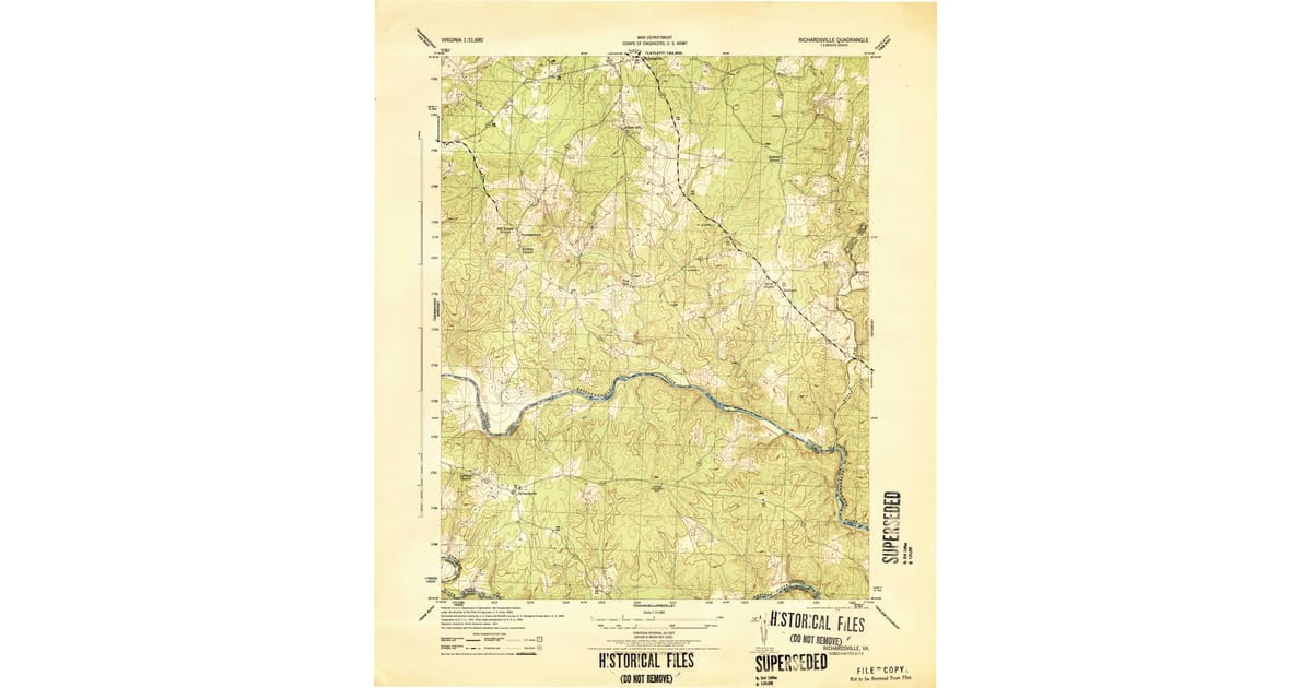1944 Map of Richardsville, Fauquier County, VA — High-Res | Pastmaps