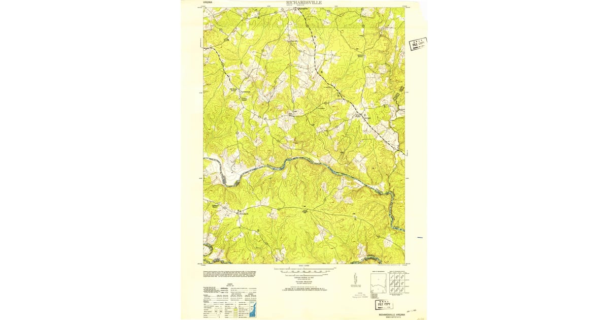 1950s Maps of Fauquier County, VA | Pastmaps