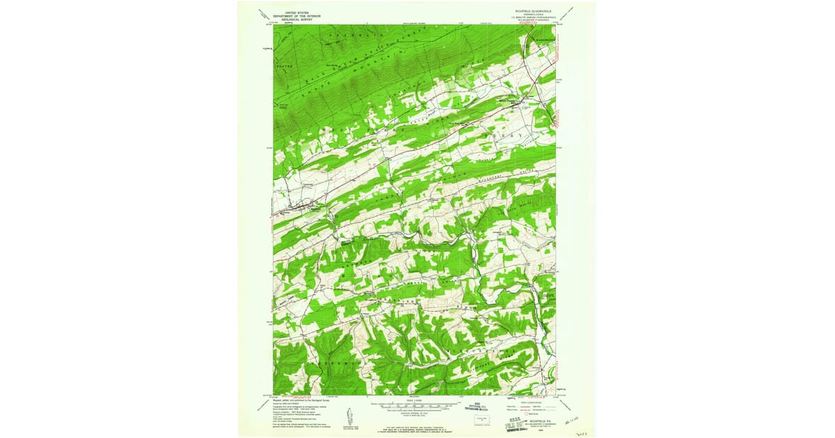 1959 Map of Richfield, PA — High-Res | Pastmaps