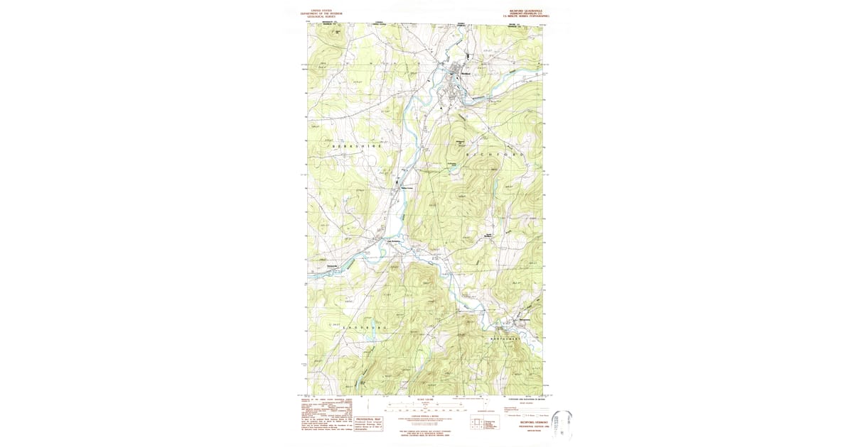 1986 Map of Richford, Franklin County, VT — High-Res | Pastmaps