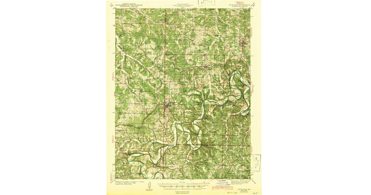 1940s Maps of Swedeborg, MO | Pastmaps