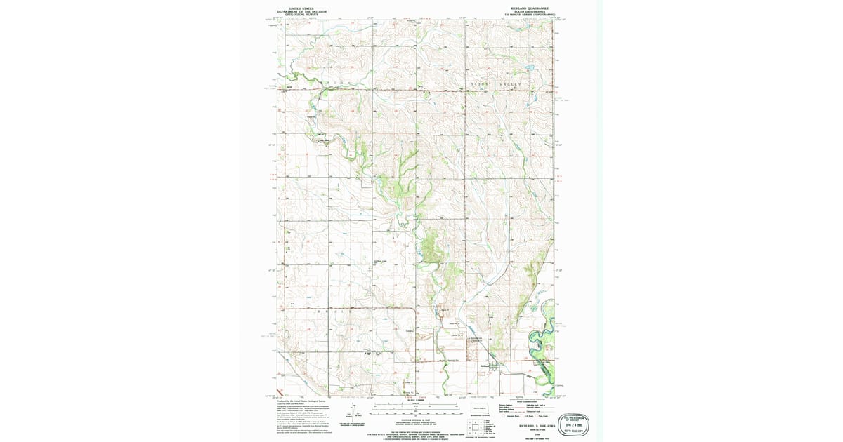 1990s Maps of Sioux Valley Township, SD | Pastmaps