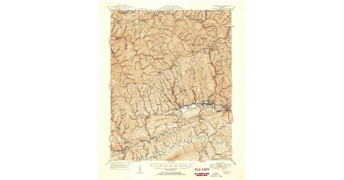 1950s Maps of Raven, VA | Pastmaps