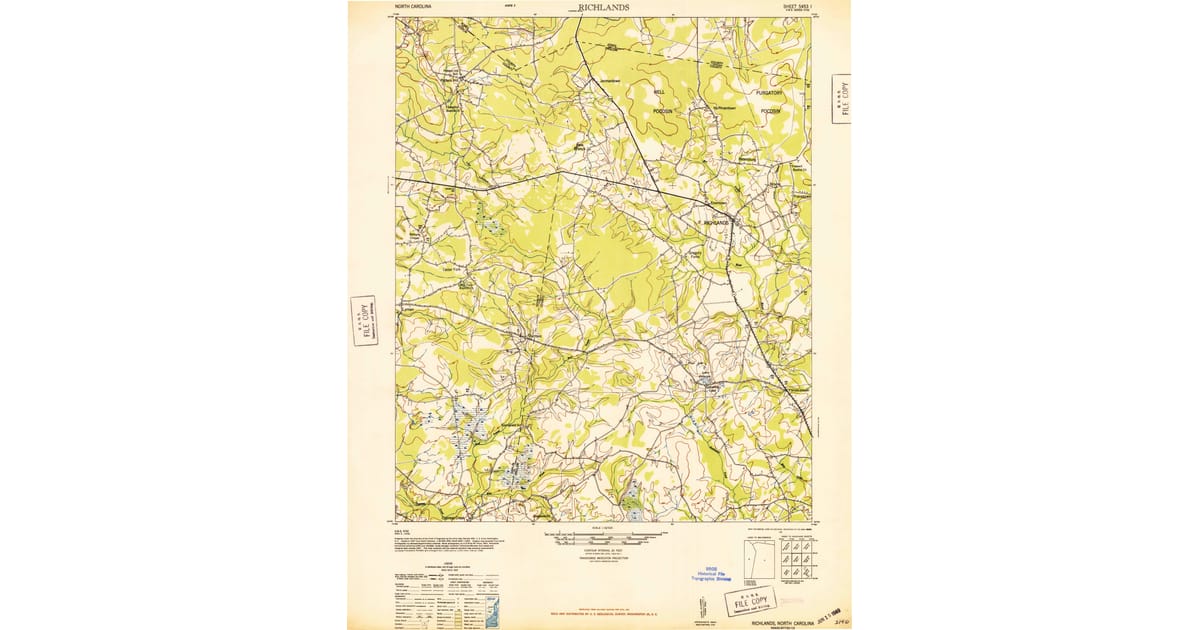 Old Maps of Cypress Creek, NC for Metal Detecting | Pastmaps