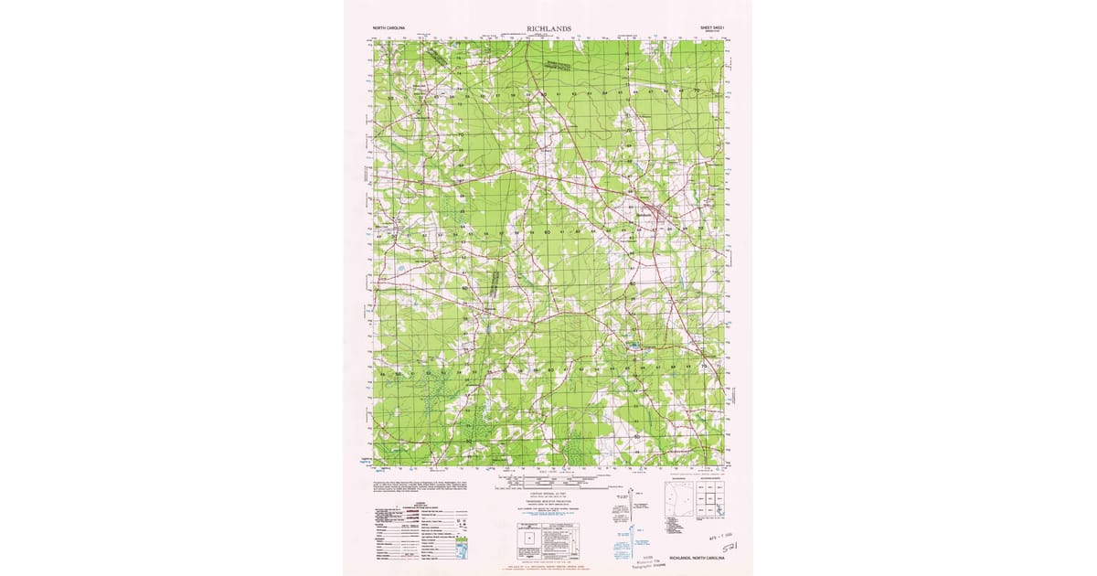 1980s Maps of Onslow County, NC | Pastmaps
