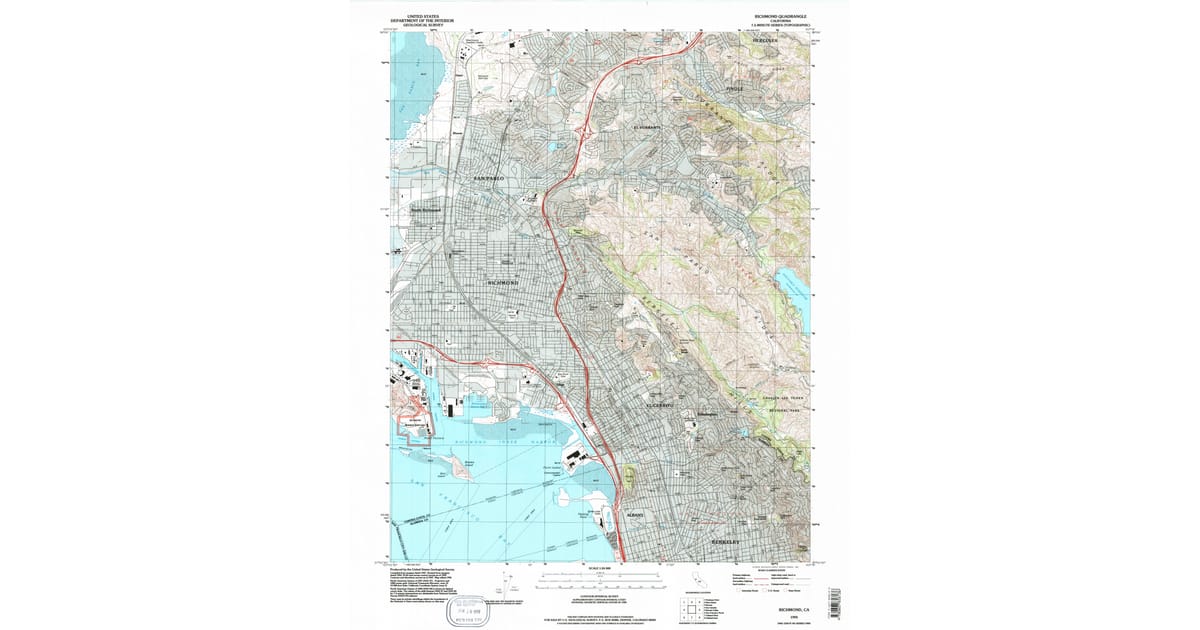 1993 Map of Richmond, CA — High-Res | Pastmaps