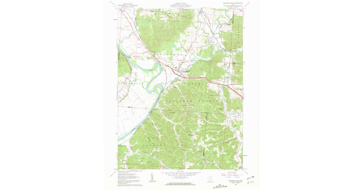 1961 Map of Richmond Dale, OH — High-Res | Pastmaps