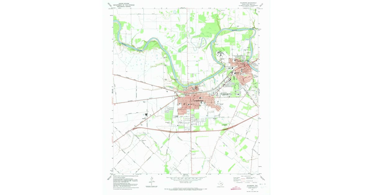 1971 Map of Richmond, TX — High-Res | Pastmaps