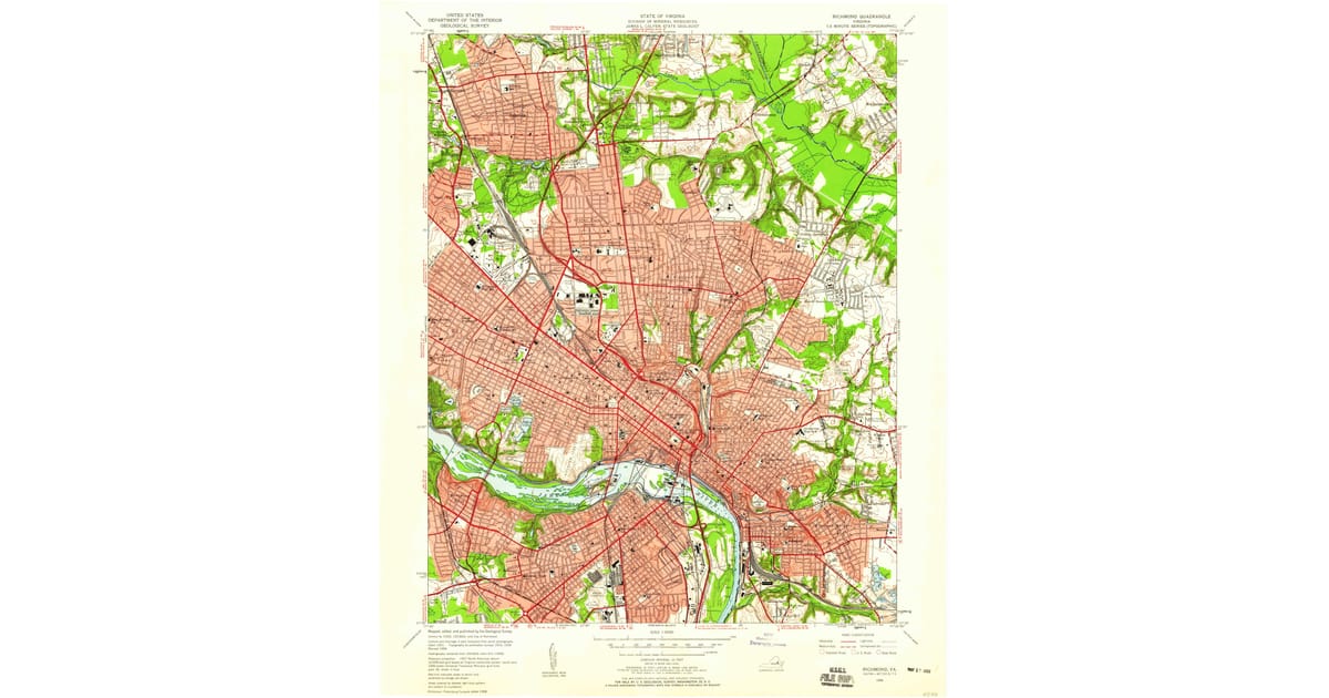1950s Maps of Reedy Creek, Richmond | Pastmaps