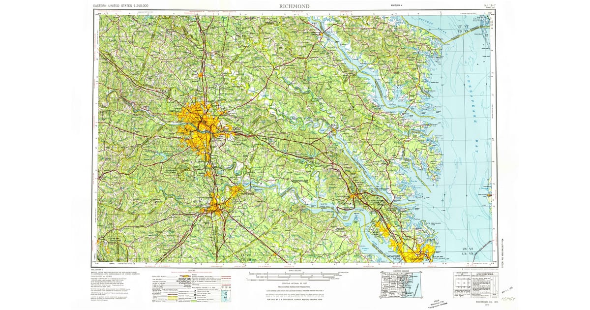 1970s Maps of Quinton, VA | Pastmaps