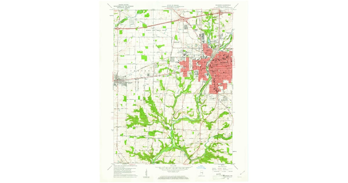 1960 Map of Richmond, IN — High-Res | Pastmaps