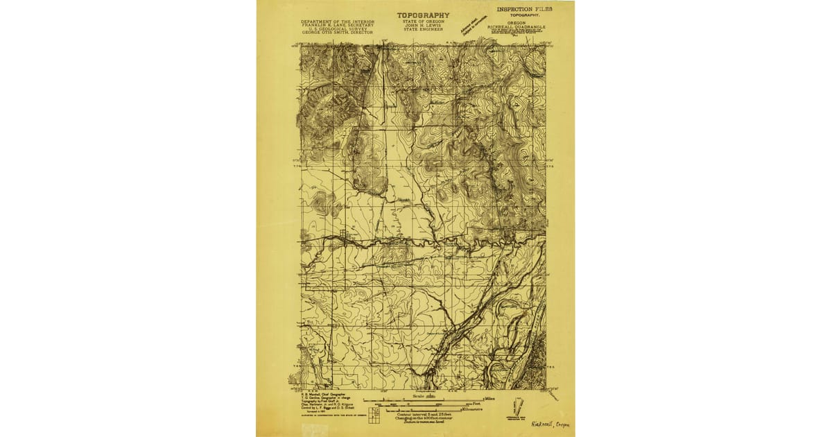 Old Maps of Rickreall, OR for Hiking & Exploration | Pastmaps