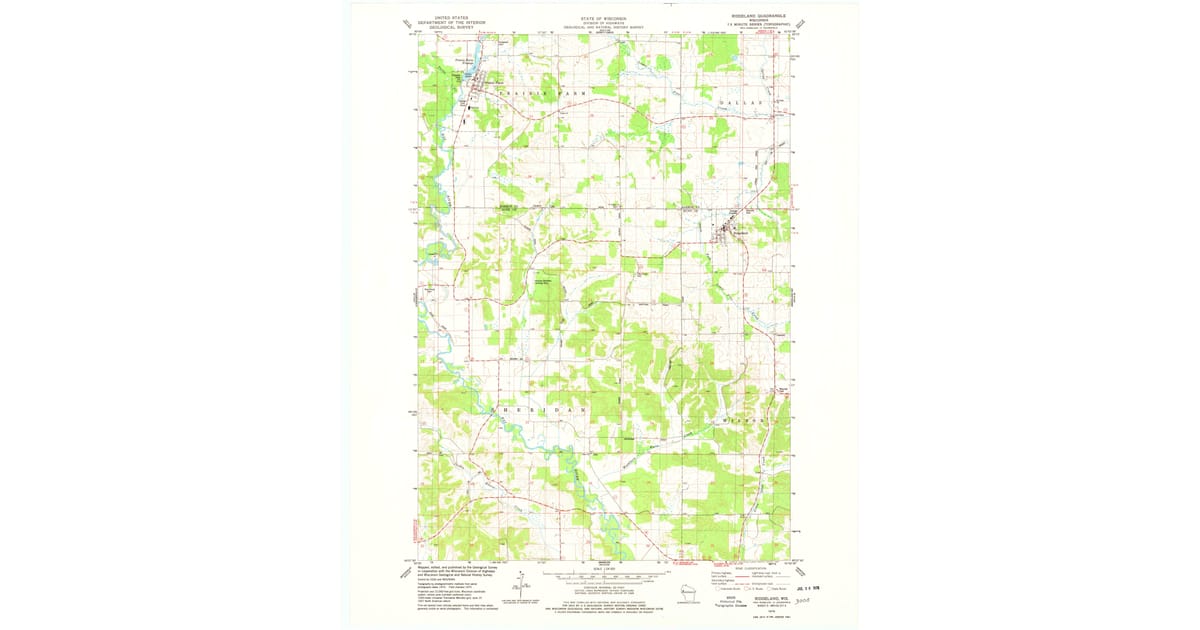1975 Map of Ridgeland, WI — High-Res | Pastmaps