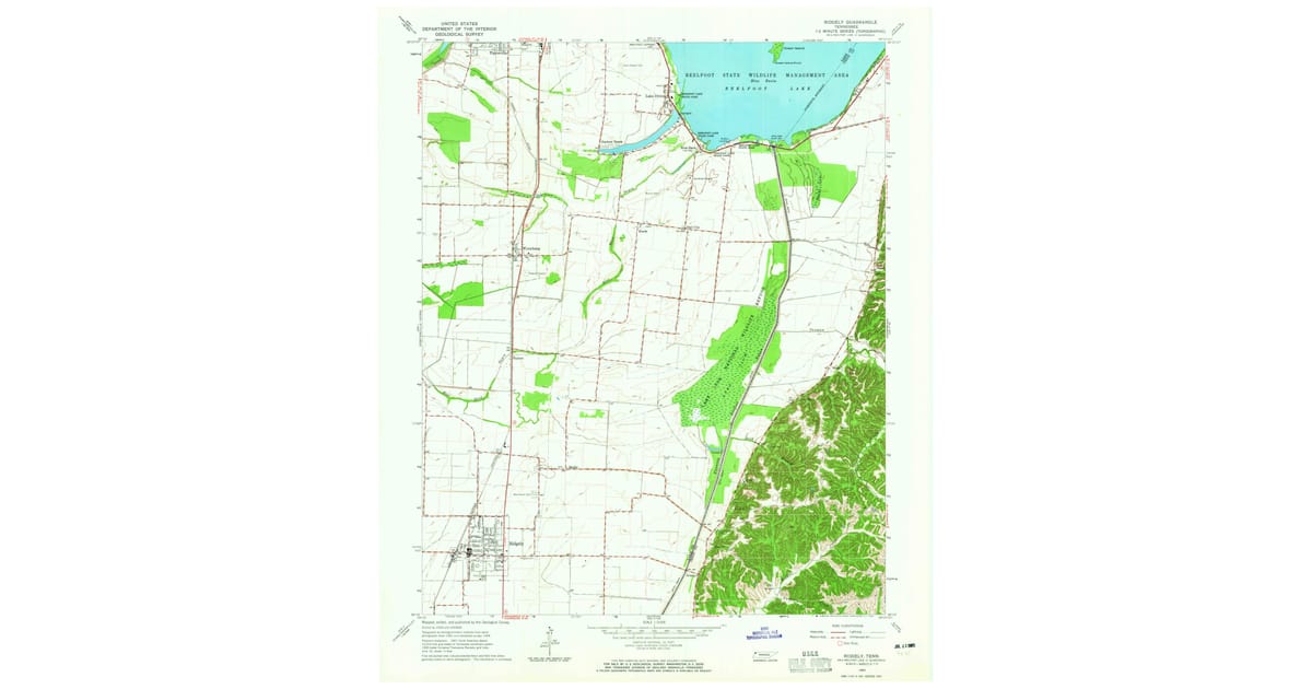 1964 Map of Ridgely, TN — High-Res | Pastmaps
