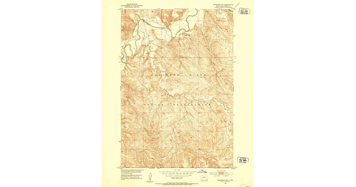 Old Maps of Dewey County, SD for Academic Research | Pastmaps