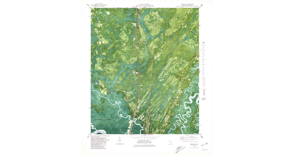 1980s Maps of Darien, GA | Pastmaps