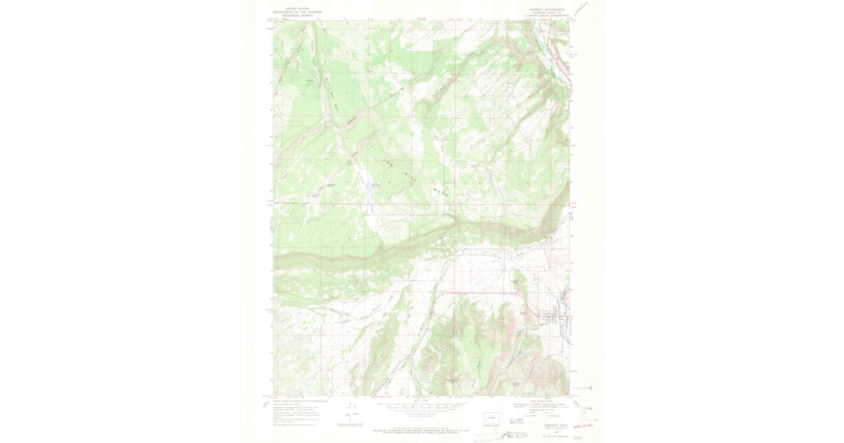 1967 Map of Ridgway, CO — High-Res, 1971 Print #2 | Pastmaps