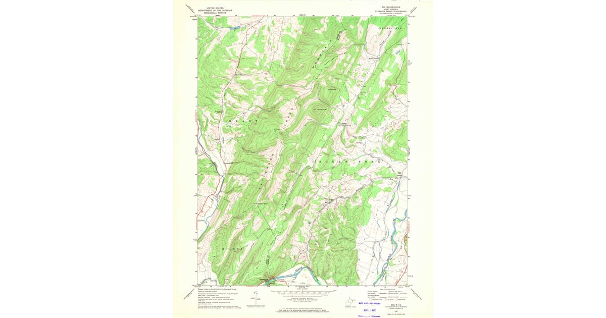 1967 Map of Rig, Hardy County, WV — High-Res | Pastmaps