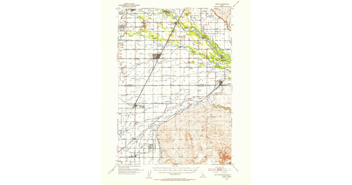 1950 Map of Rigby, ID — High-Res | Pastmaps
