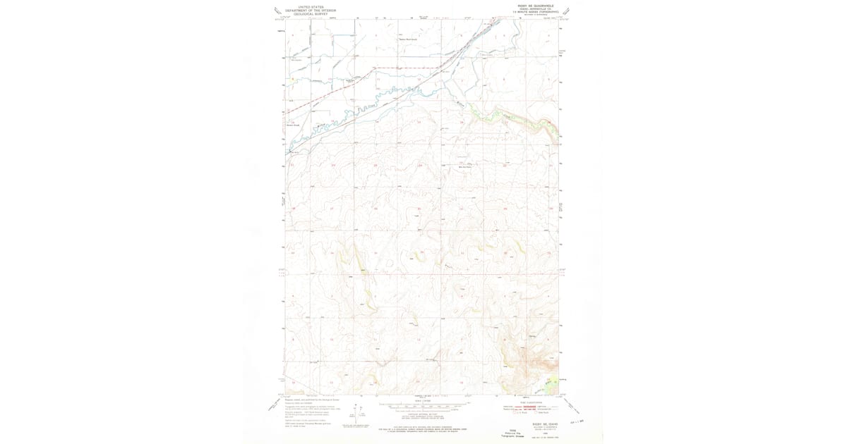 1950 Map of Rigby SE, Bonneville County, ID — High-Res | Pastmaps