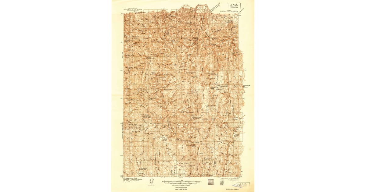 1938 Map of Riggins, ID — High-Res | Pastmaps