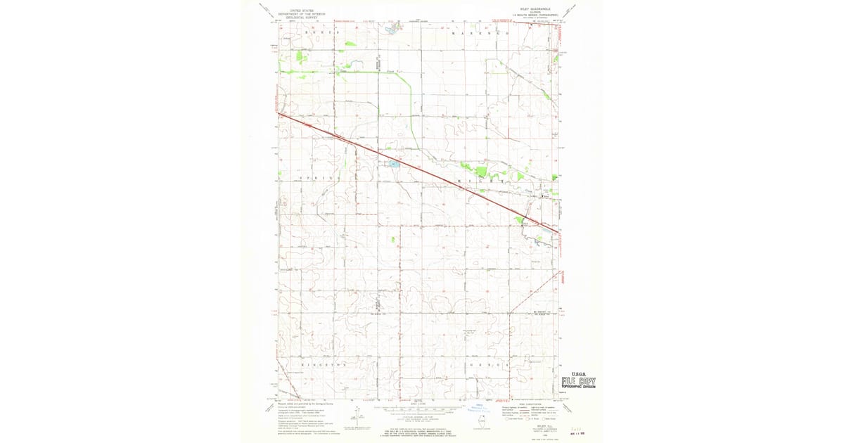 1968 Map of Riley, IL — High-Res | Pastmaps